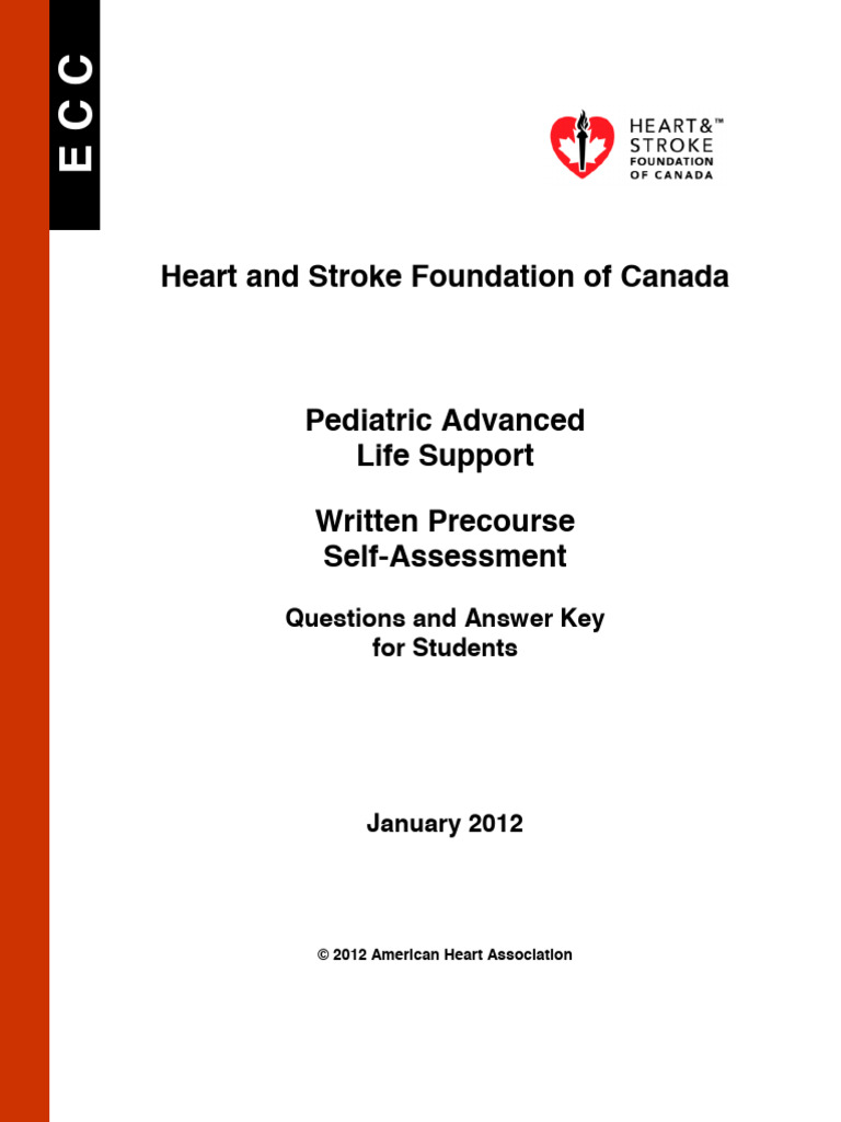 PALS Pre Course Self Test | PDF