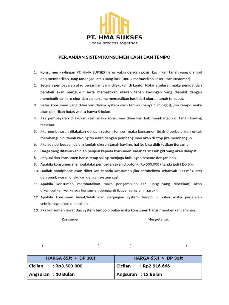 PT Hma Perjanjian | PDF