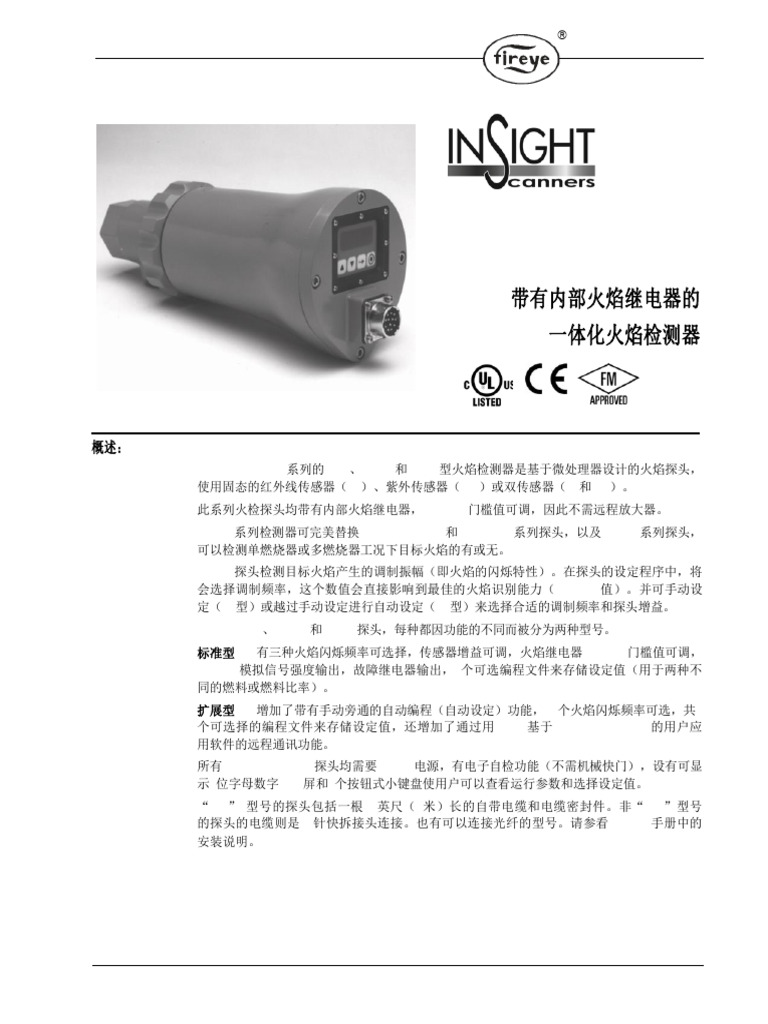 Chinese Insight Integrated Flame Scanner | PDF