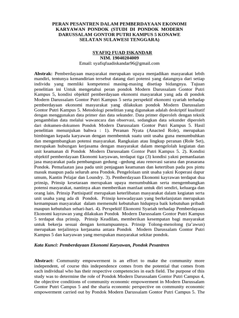 Jurnal Syafiq Fuad Iskandar | PDF