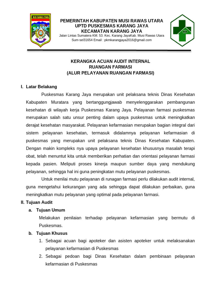 Laporan Audit Internal Farmasi 2023 Pdf