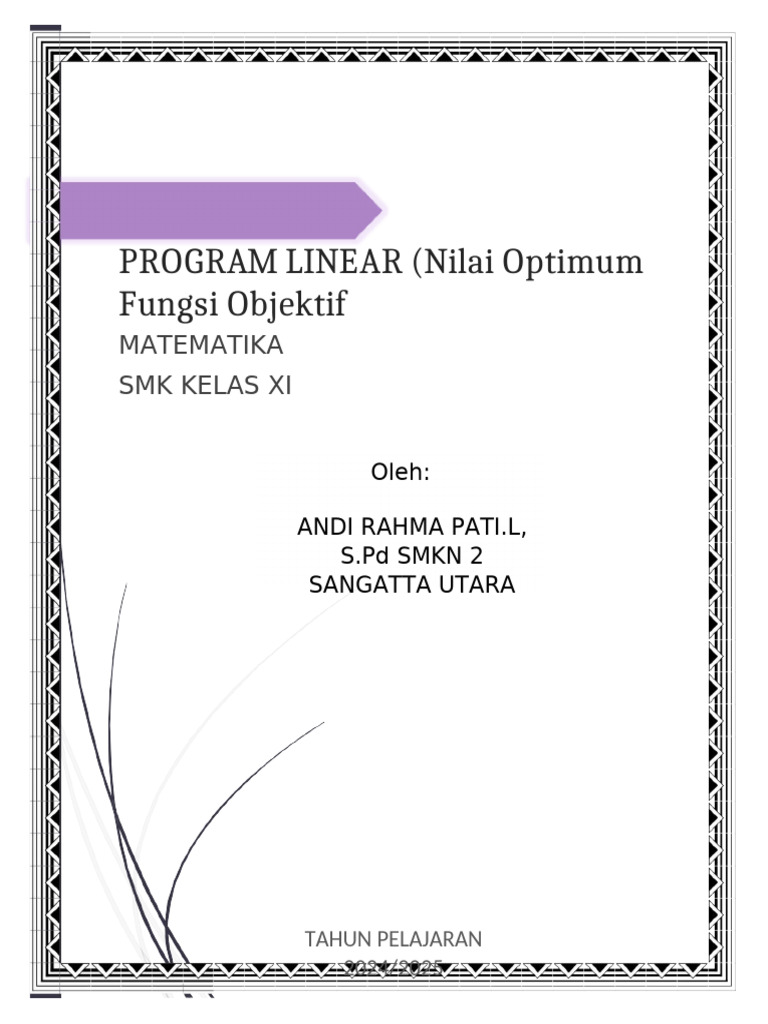 LKPD Program Linear | PDF