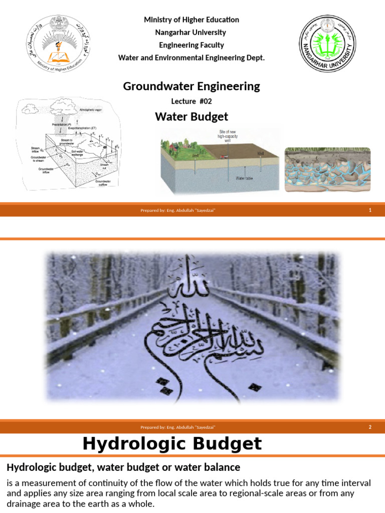 GW L02 Water Budget | PDF