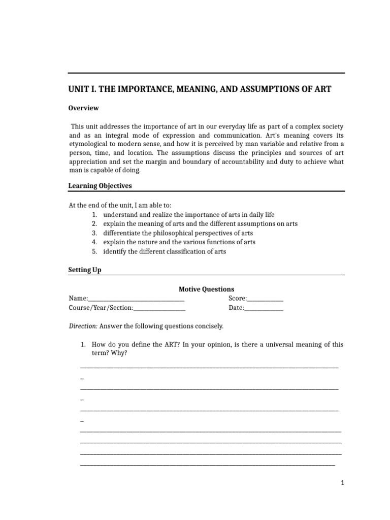 Syll Module Art Appreciation Ge 6 Module Final 1 2 | PDF