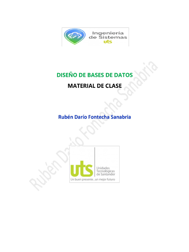 Material de Clase DBD Diseño de Bases de Datos | PDF