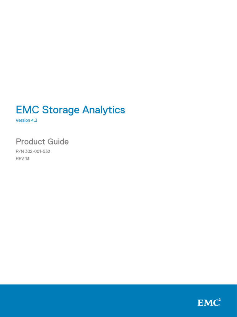 EMC Storage Analytics Product Guide | PDF