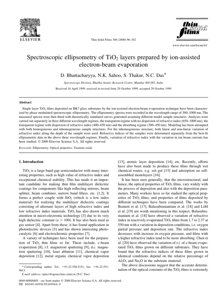 Elipsom TiO2 | PDF