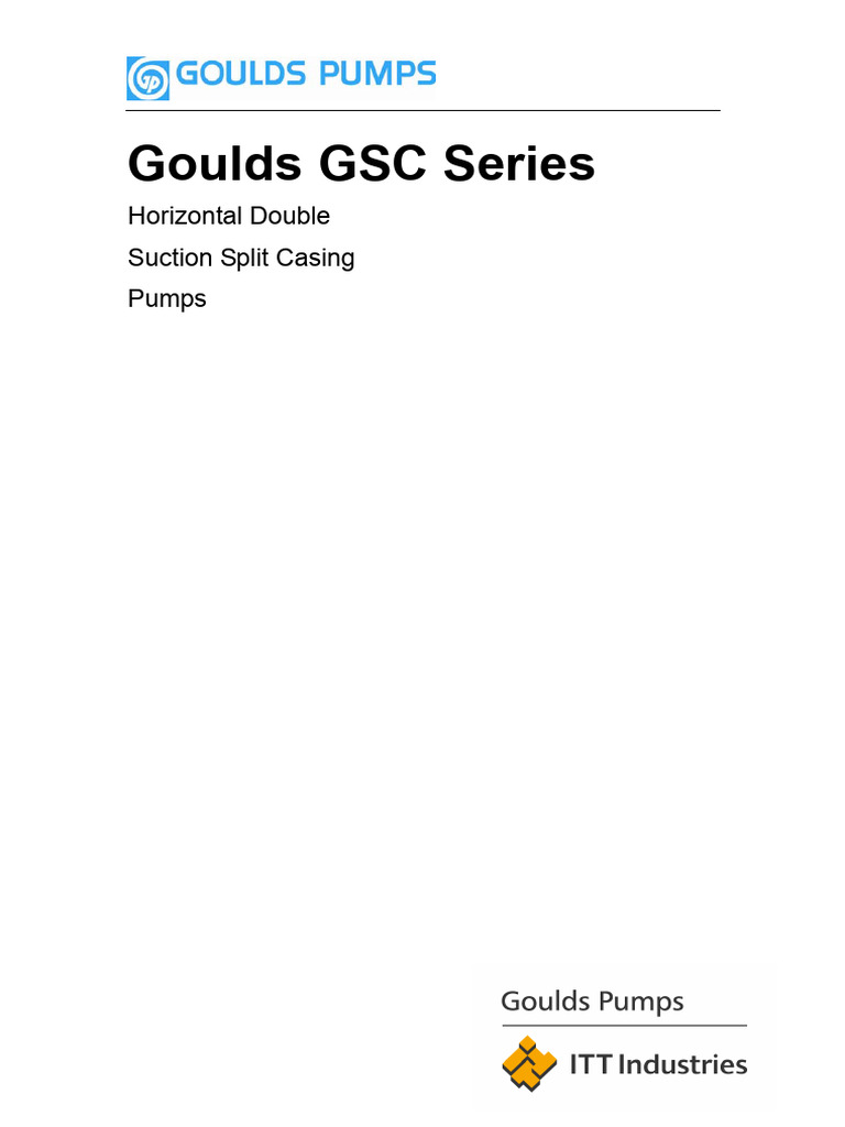 INSTALL Goulds GSC | PDF