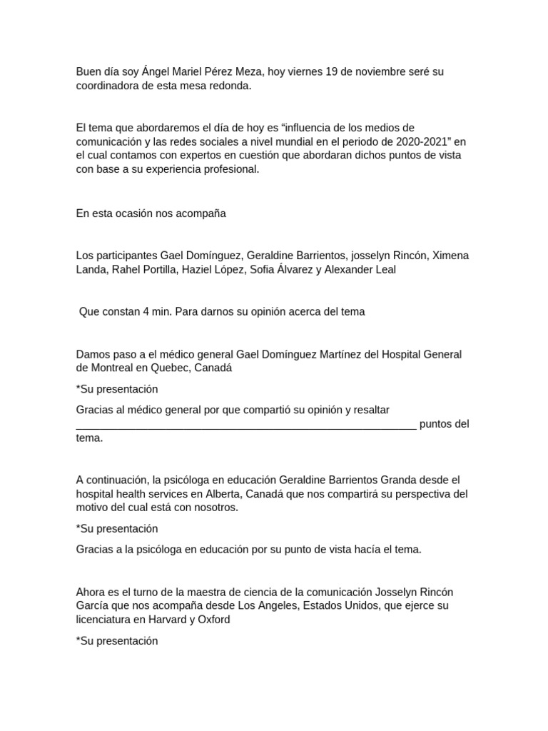 La Mesa Redonda de Civica | PDF