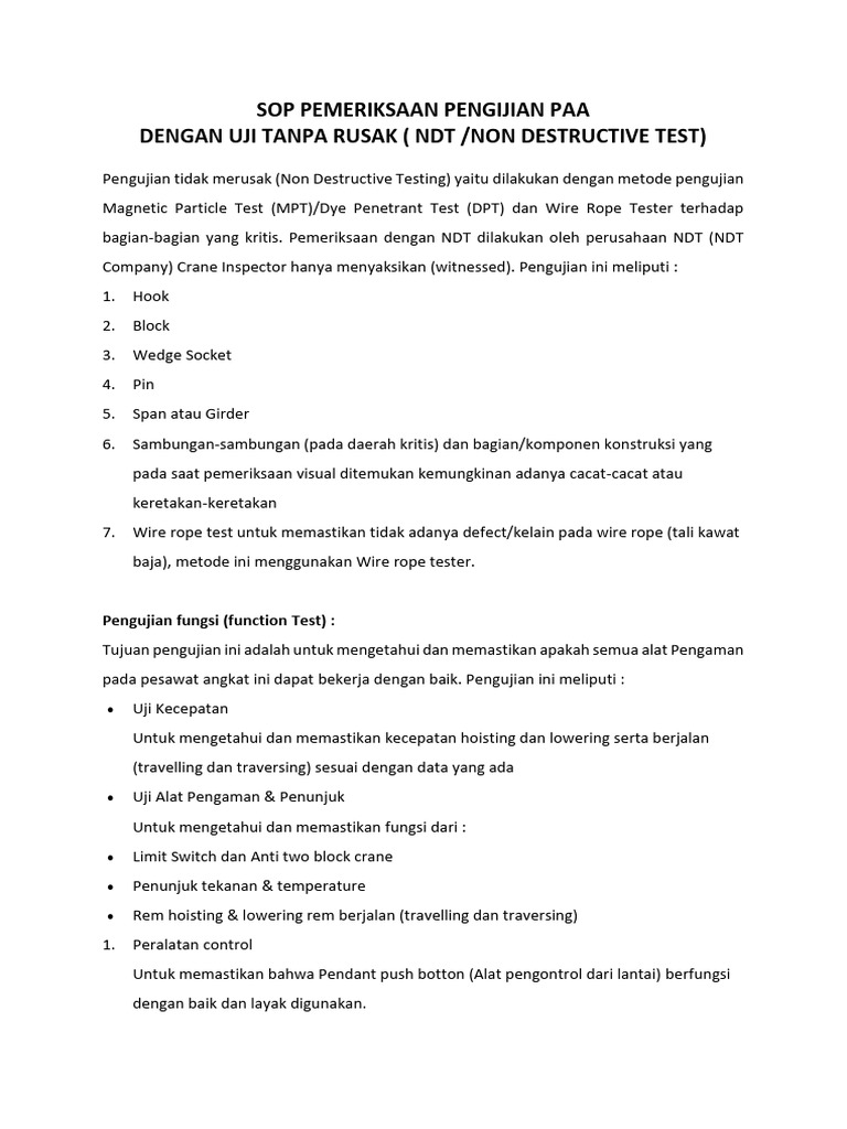SOP Riksa Uji PAA Part3 | PDF