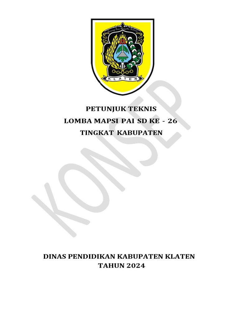 Konsep Juknis Mapsi Pai Tahun 2024 | PDF