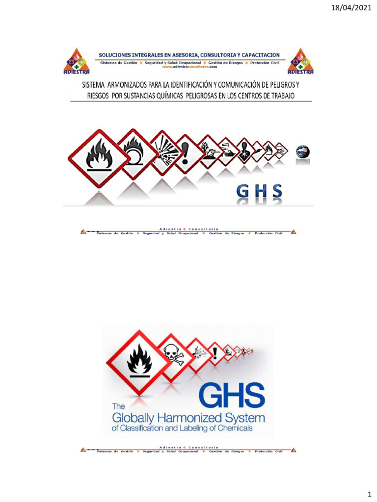 Identificacion de Sustancias Quimicas Sistema Globalmente Armonizado Sga | PDF