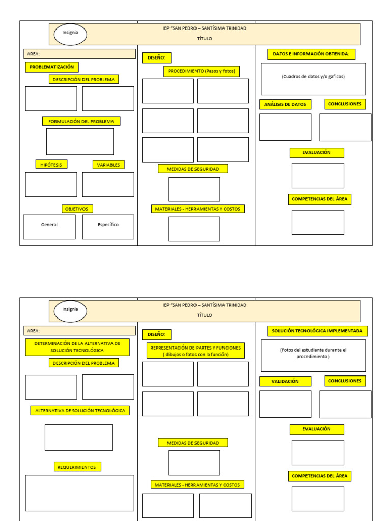 Formato para Tríptico o Panel de Eureka | PDF