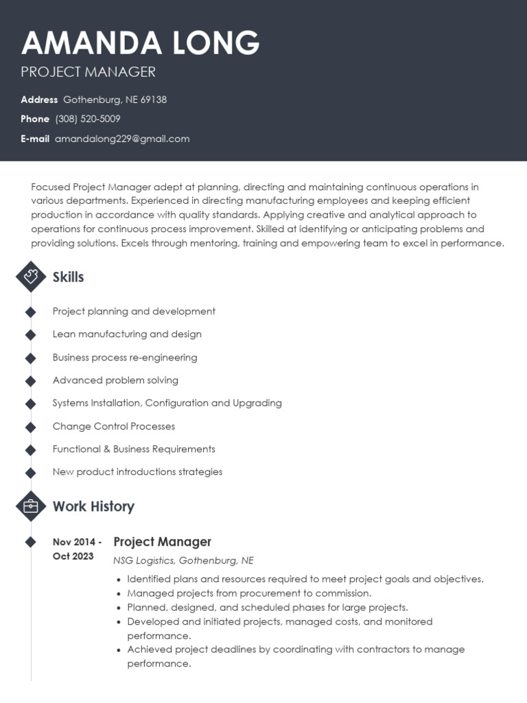AMANDA LONG Resume 12 | PDF