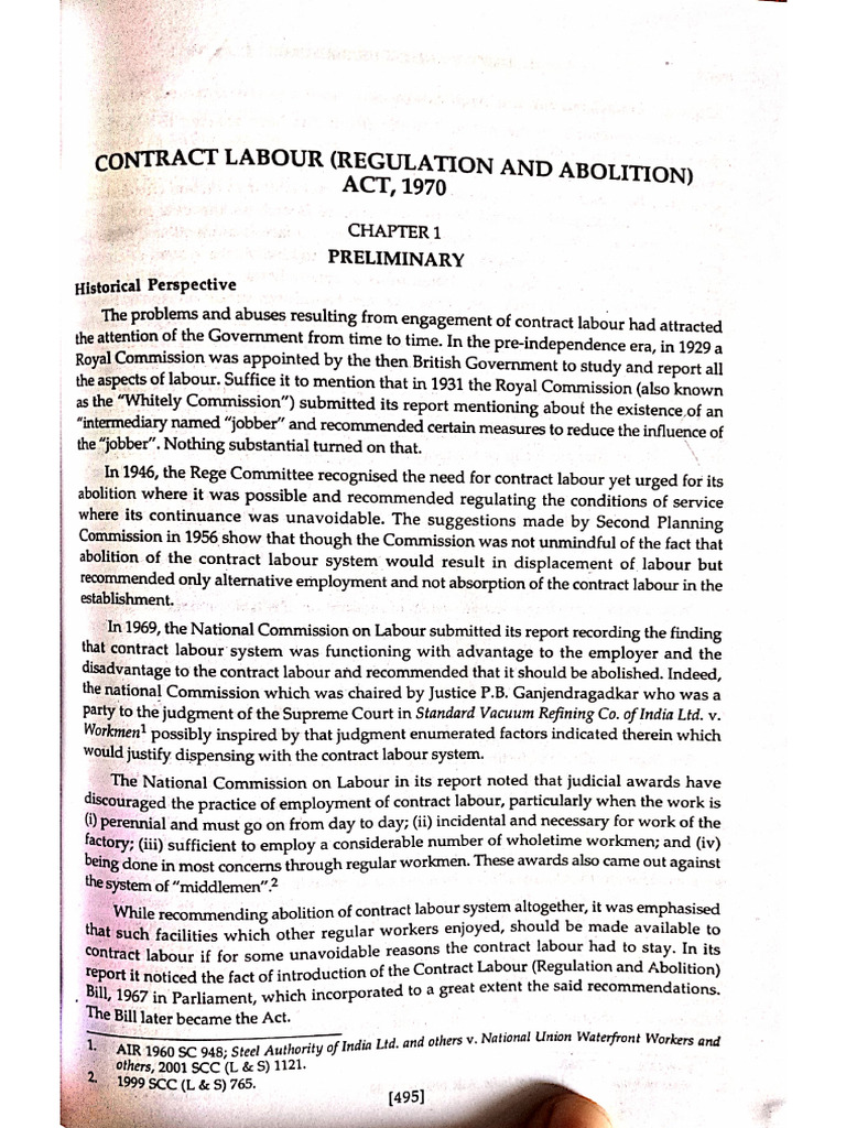 Contract Labour Regulations, 1970 | PDF