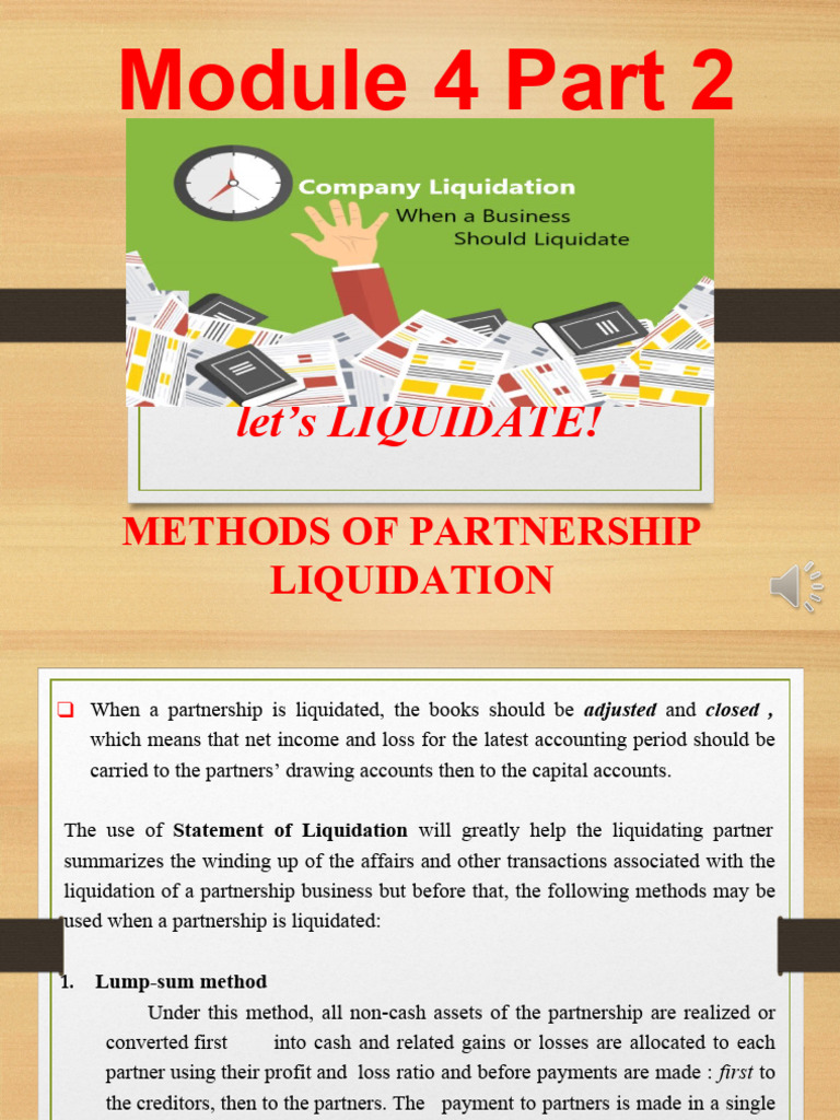1st Year-Module-4-Part-2-Liquidation | PDF