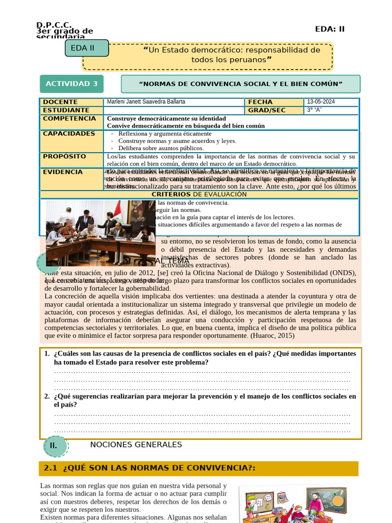 Ficha DPCC.3° A | PDF