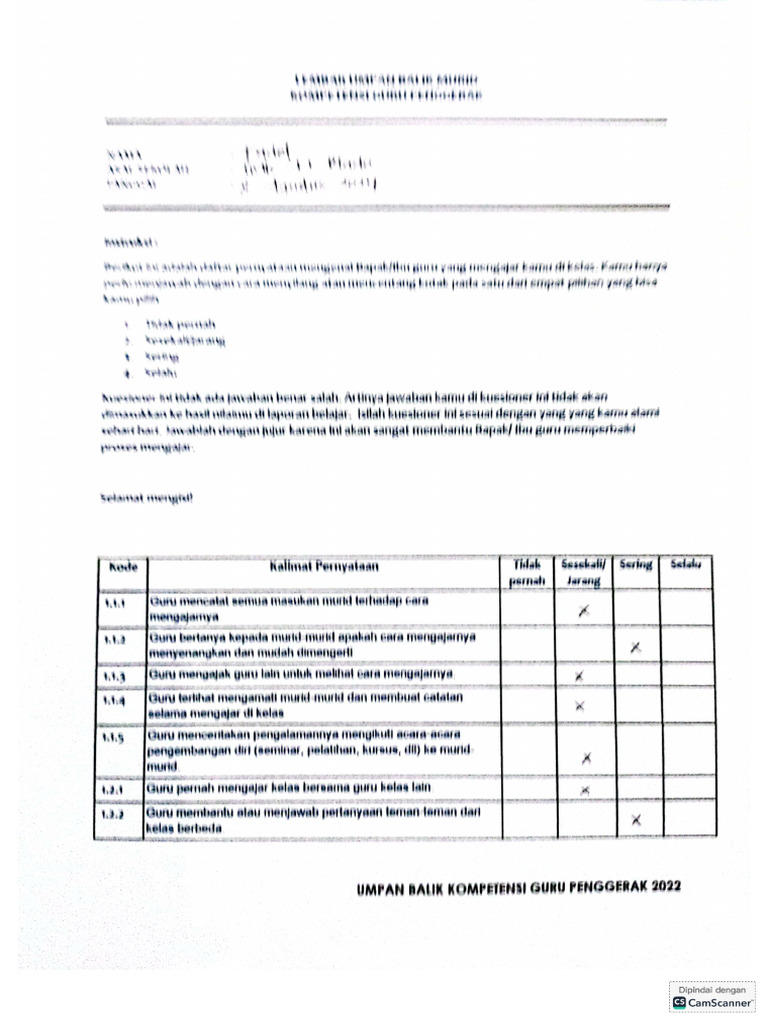 Survey CGP Disiplin Positif 1 | PDF