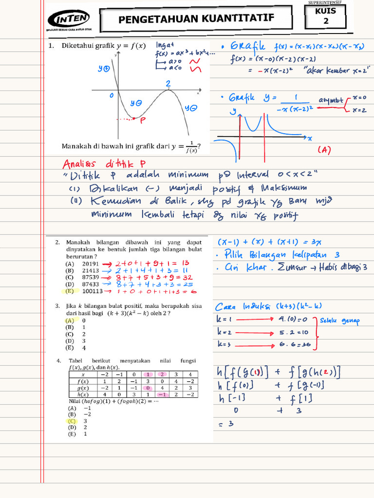 Pembahasan Kuis PK2 SI-SNBT 2024 INTEN | PDF