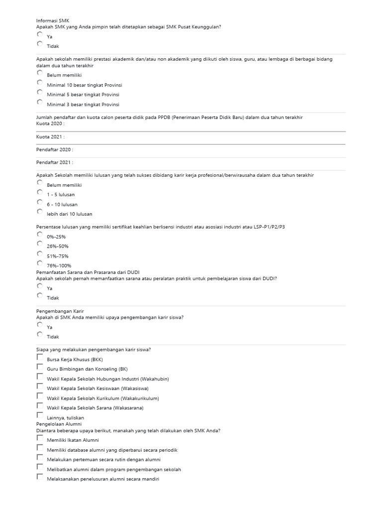 Survei Tracer Study Vokasi | PDF