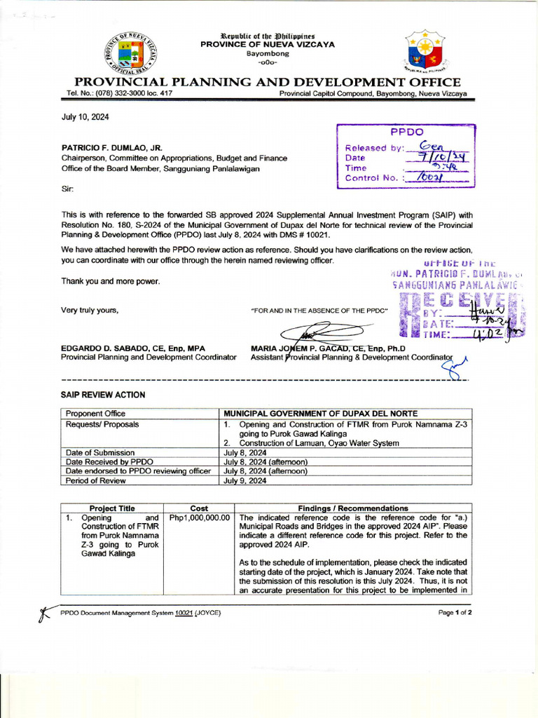 Ppdo TR - Fy2024 Saip - DDN | PDF