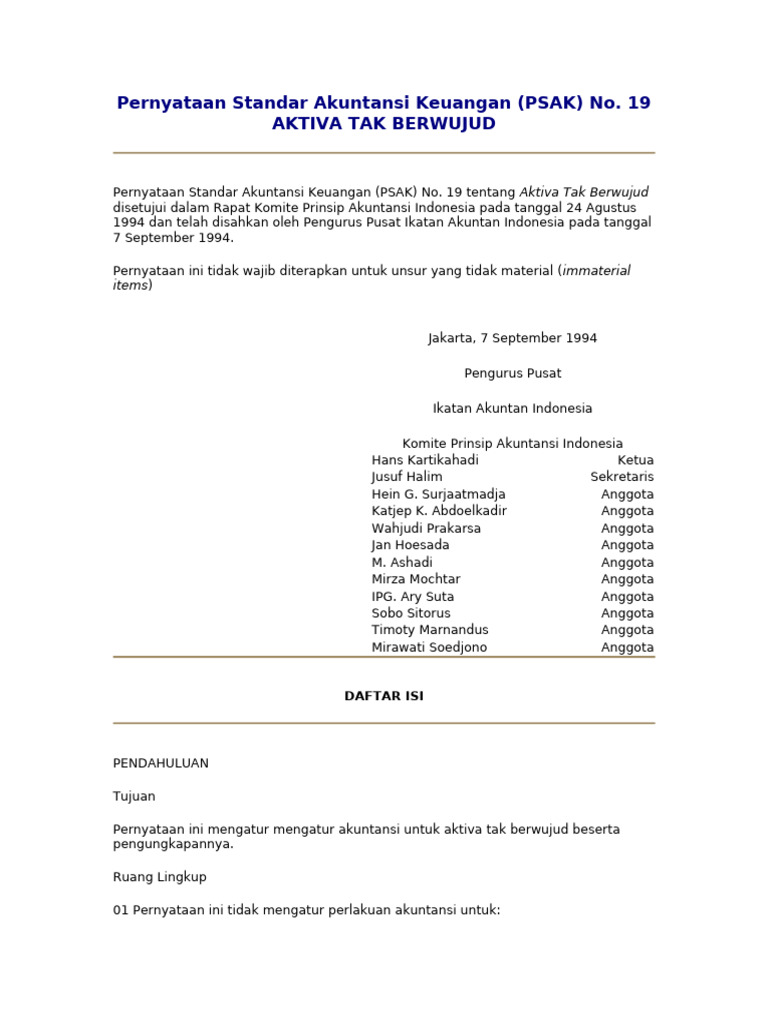 Psak 19 | PDF
