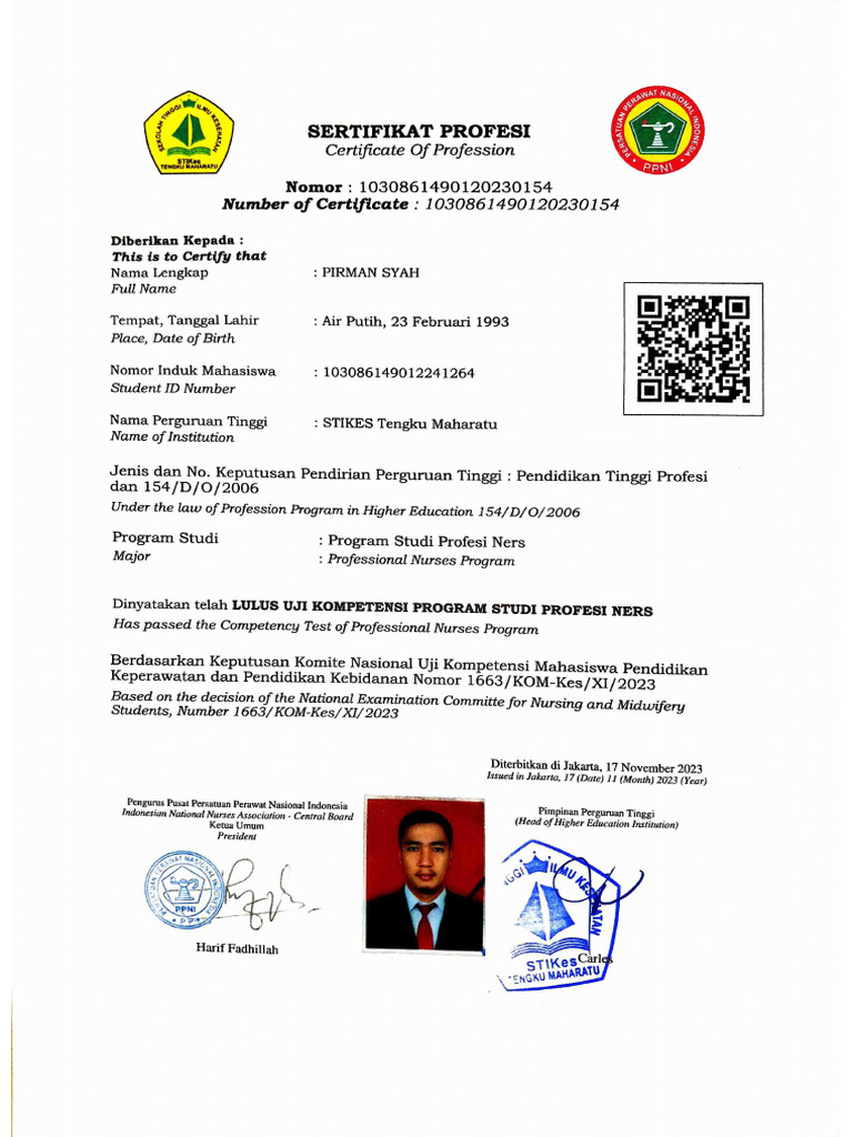 Surat Ukom Lulus | PDF