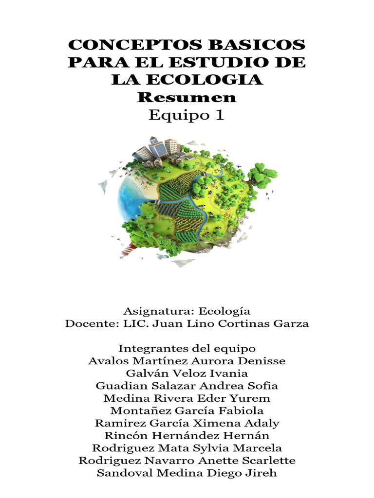 Resumen Conceptos Basicos Ecologia | PDF