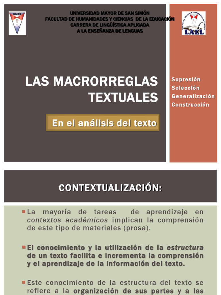 Macrorreglas Textuales | PDF