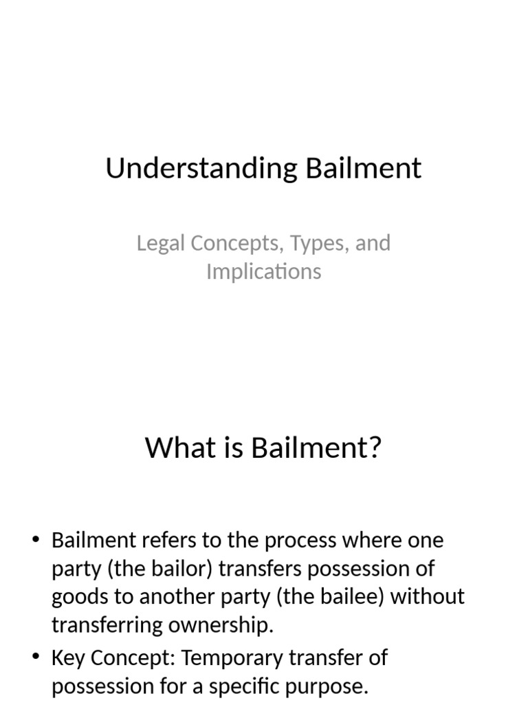 Bailment Presentation | PDF