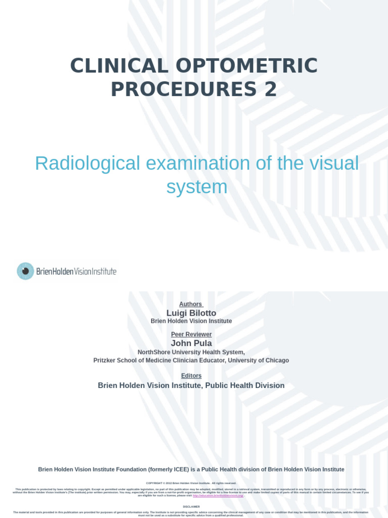 21 Radiological Examination of The Visual System | PDF
