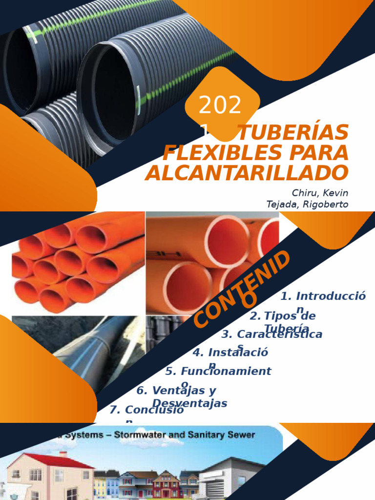 Tubos Flexibles, Tipos Dise o e Instalacio N para Alcantarillado | PDF