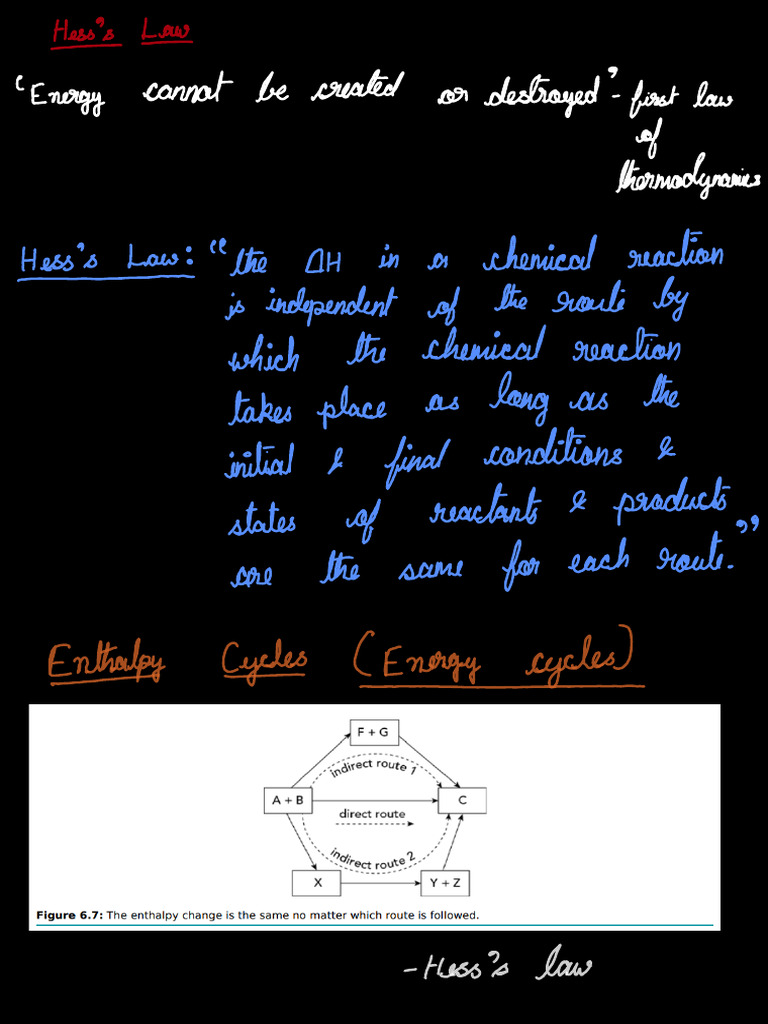Chemistry Chapter 6 (Hess's Law) | PDF