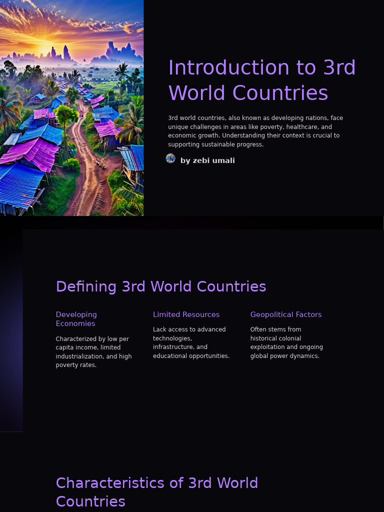 Introduction To 3rd World Countries | PDF