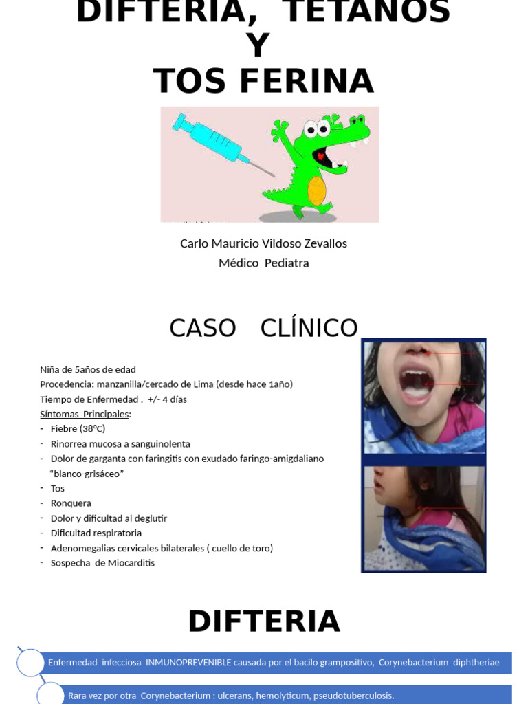 Difteria, Tétanos y Tos Ferina | PDF