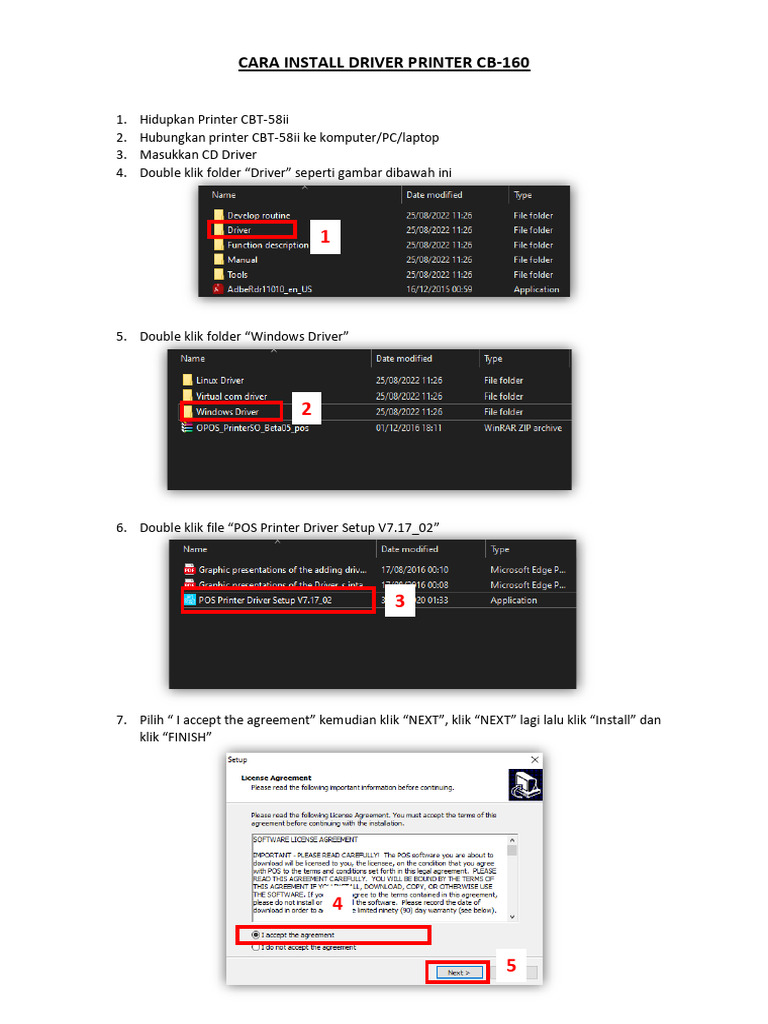 CARA INSTALL DRIVER PRINTER CBT-58ii | PDF