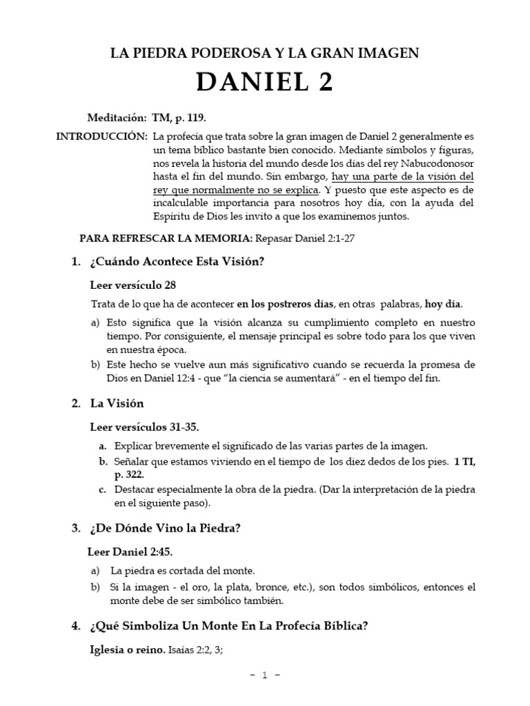 La Piedra y la Profecía de Daniel 2 | PDF | Libro de revelación | Jesús