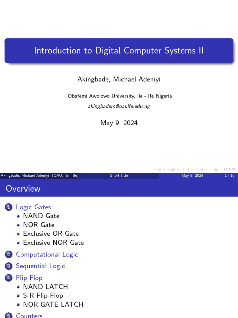 CPE204 MR Akingbade Lecture Compiled | PDF