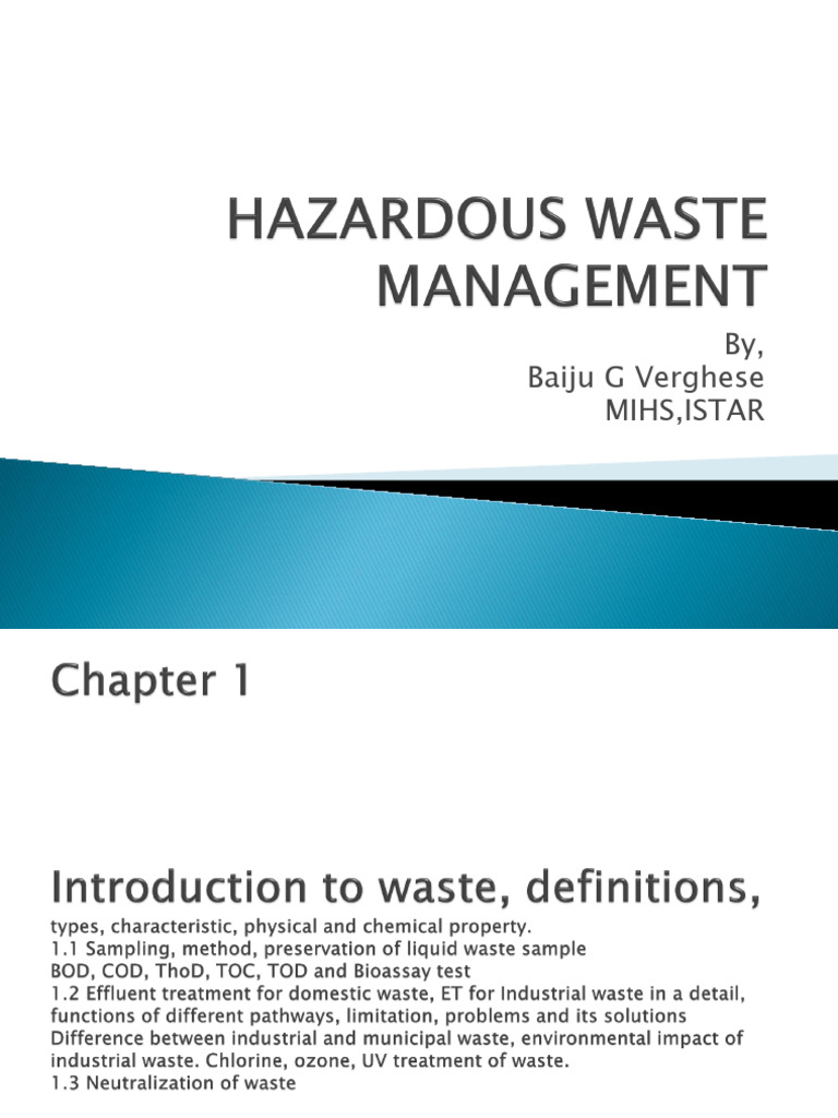 Hazardous waste management | PDF