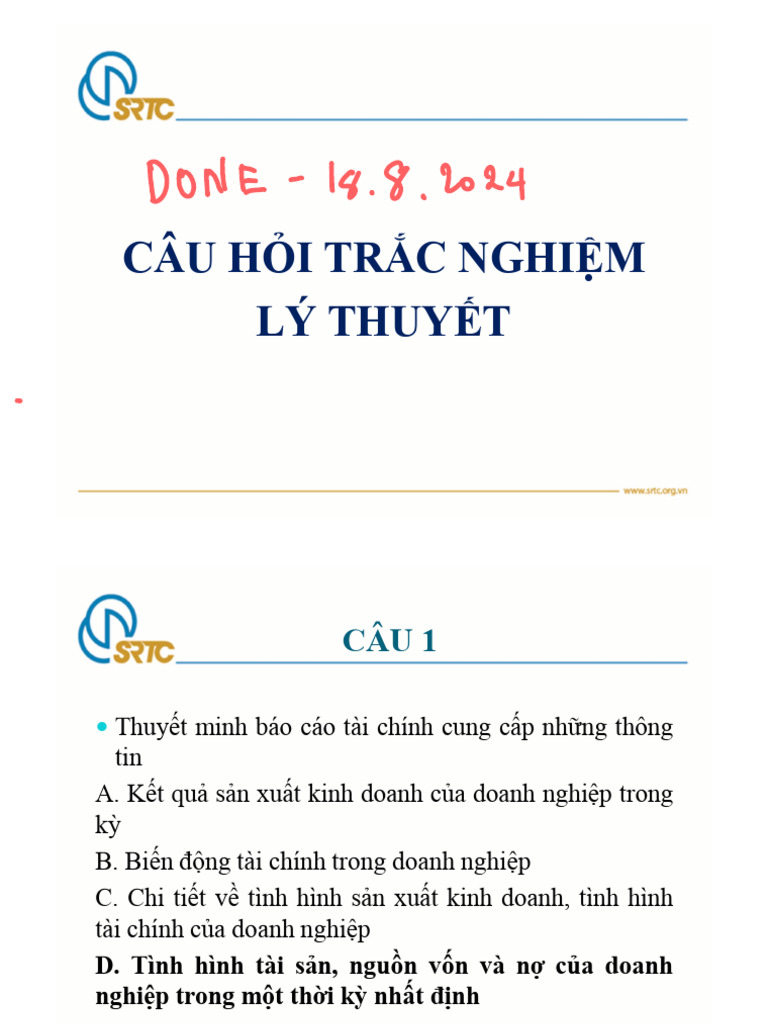 Done BAI TAP on PTBCTC (Có Giải - Lý Thuyết) | PDF