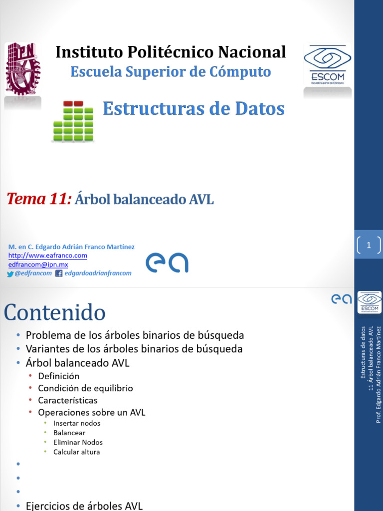 Tema 11:: Árbol Balanceado AVL | PDF