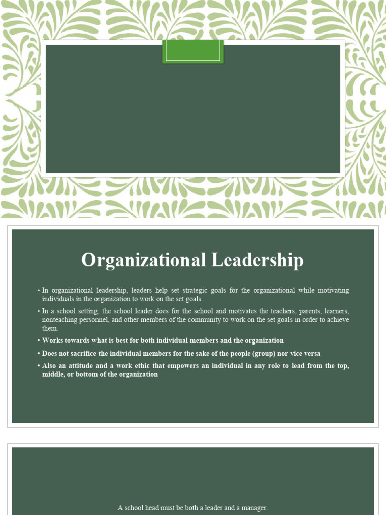 ENTIRE PPT - FTC 3 - Organizational Leadership | PDF
