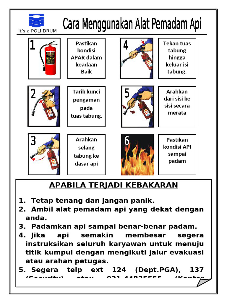 cara pemakaian apar | PDF