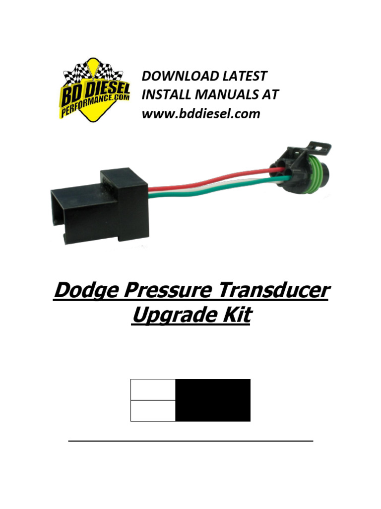 Dodge Trans Pres Transducer Kit | PDF | Electrical Connector ...