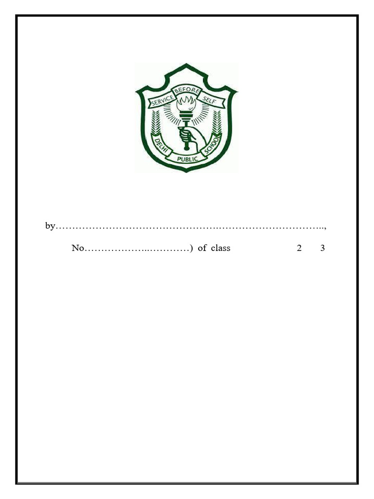 XI - Project - Cover Page DECLARATION | PDF