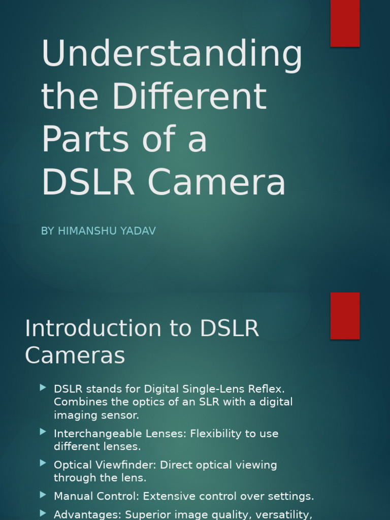 Anatomy of a DSLR Camera Explained | PDF | Camera Lens | Computers