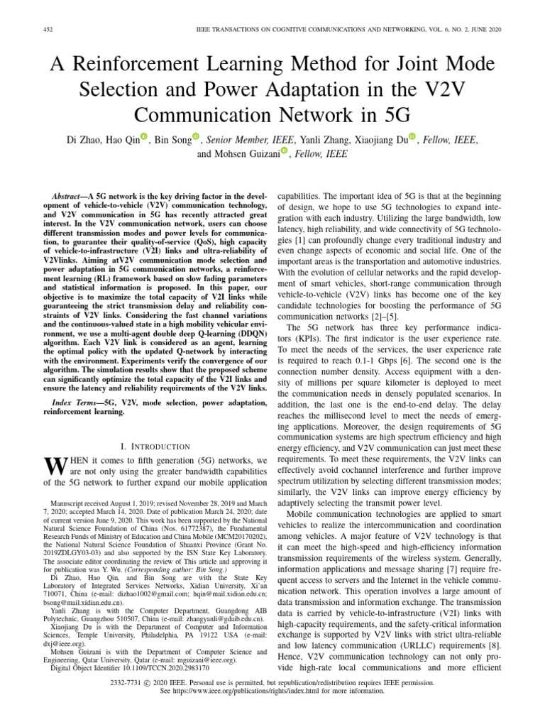 A Reinforcement Learning Method For Joint Mode Selection and Power ...