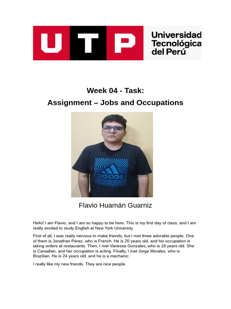 Week 04 - Task Jobs and Occupations (PA2) | PDF