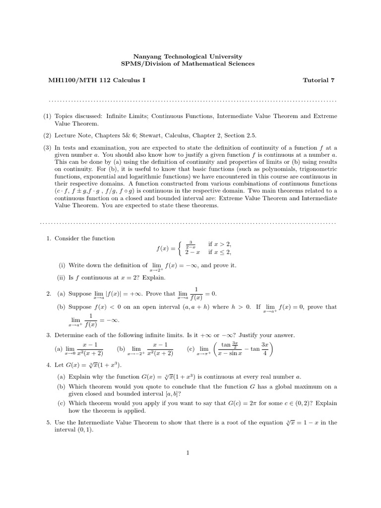 MH1100 Tut7 | PDF