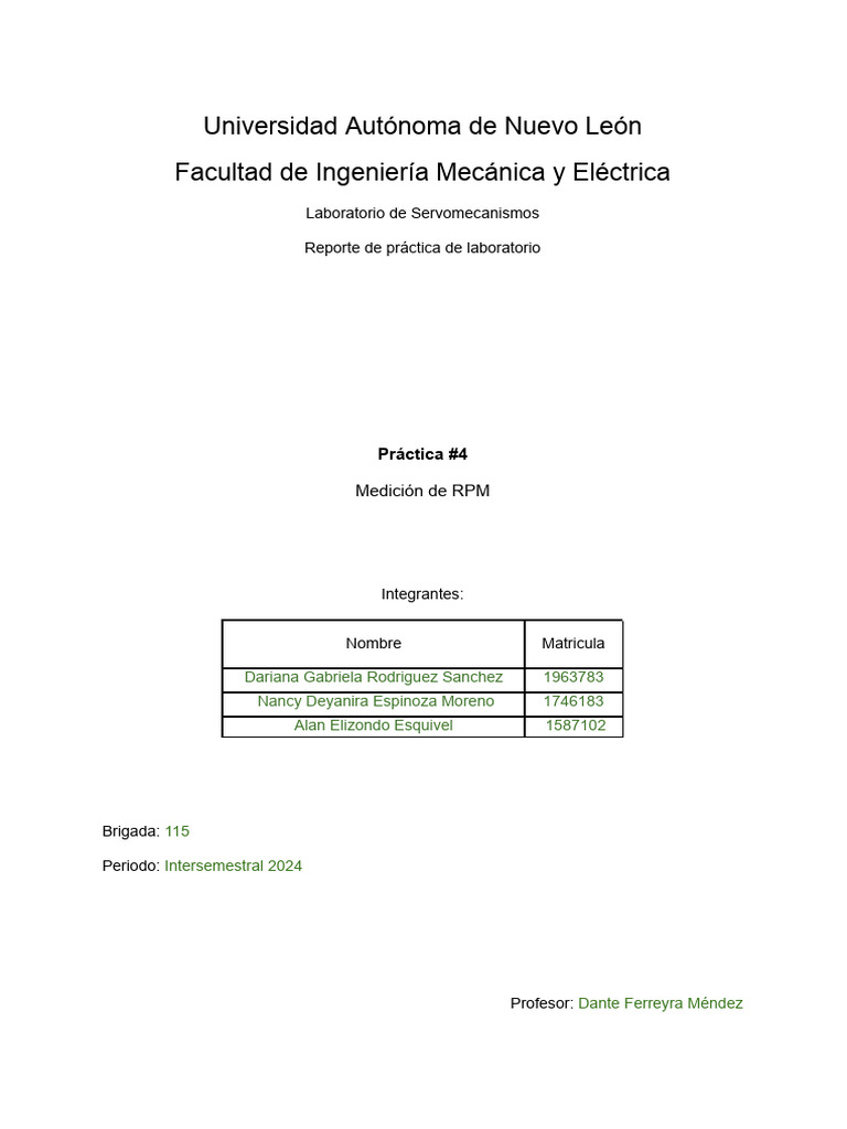 Practica 4 Servomecanismos | PDF